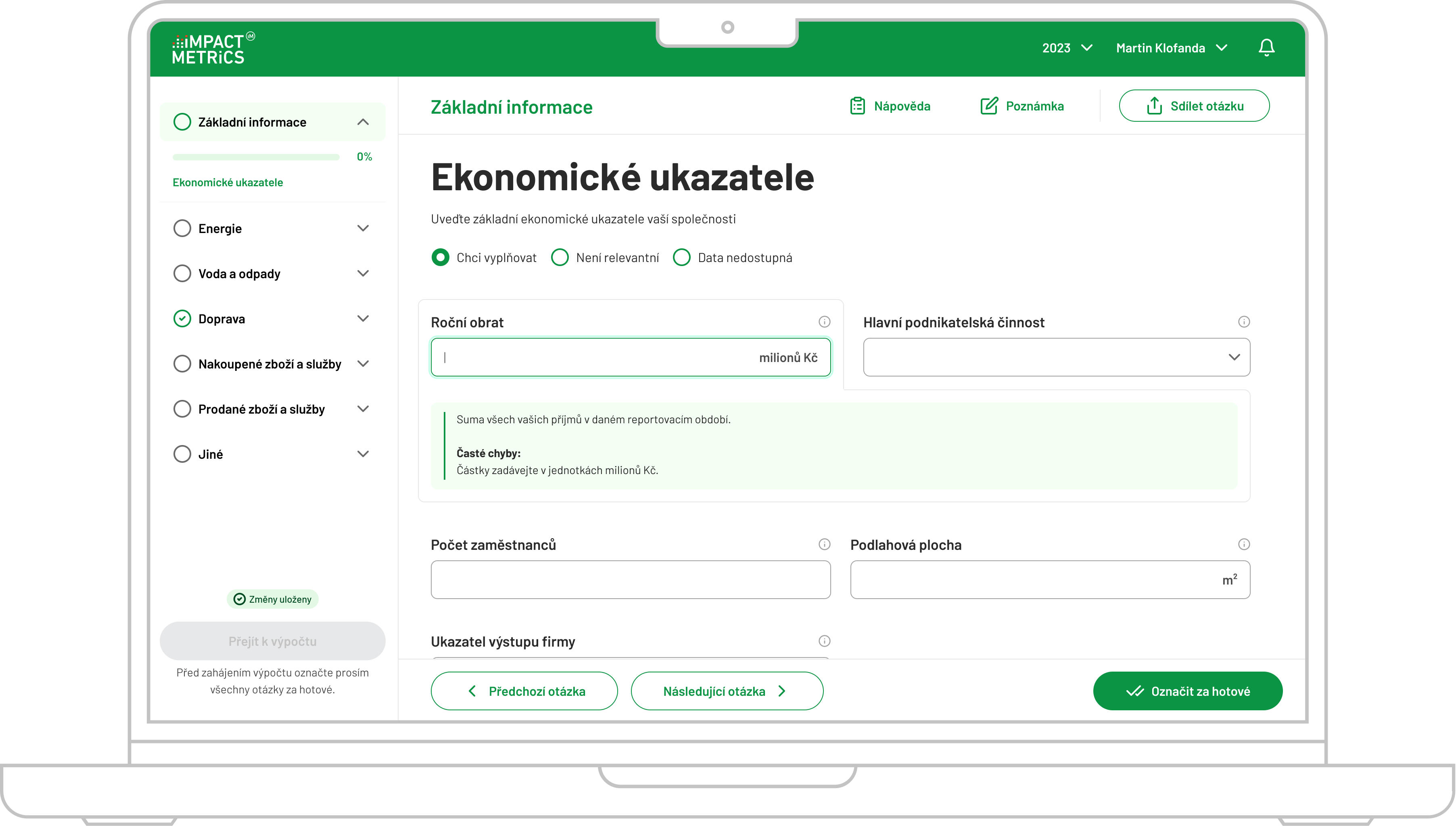 Hledáme dodavatele. Zn.: výpočet uhlíkové stopy podmínkou | Impact Metrics